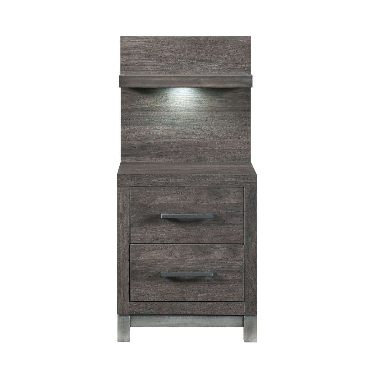 Zephyr Night Stand with Wall Panel — Direct Factory Furniture