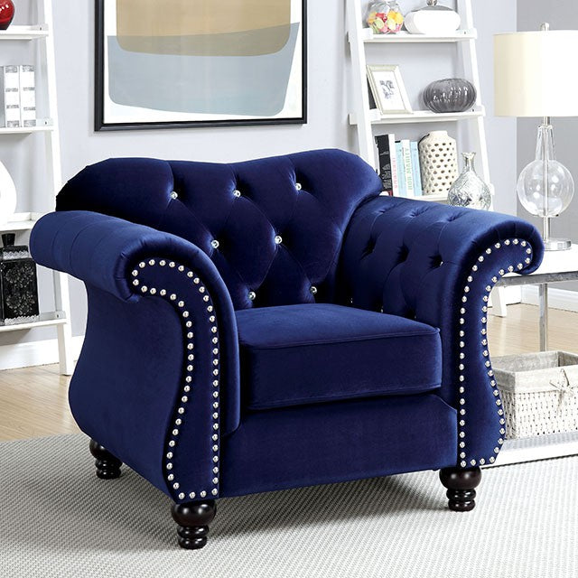 Jolanda Chair Blue & Grey — Direct Factory Furniture
